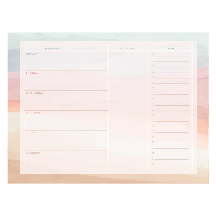 Weekly Tearaway Notepad – Trinkets and Treasures